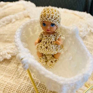 Metallic Baby Outfit Pieces- Gold- for 3 Inch Doll - Etsy
