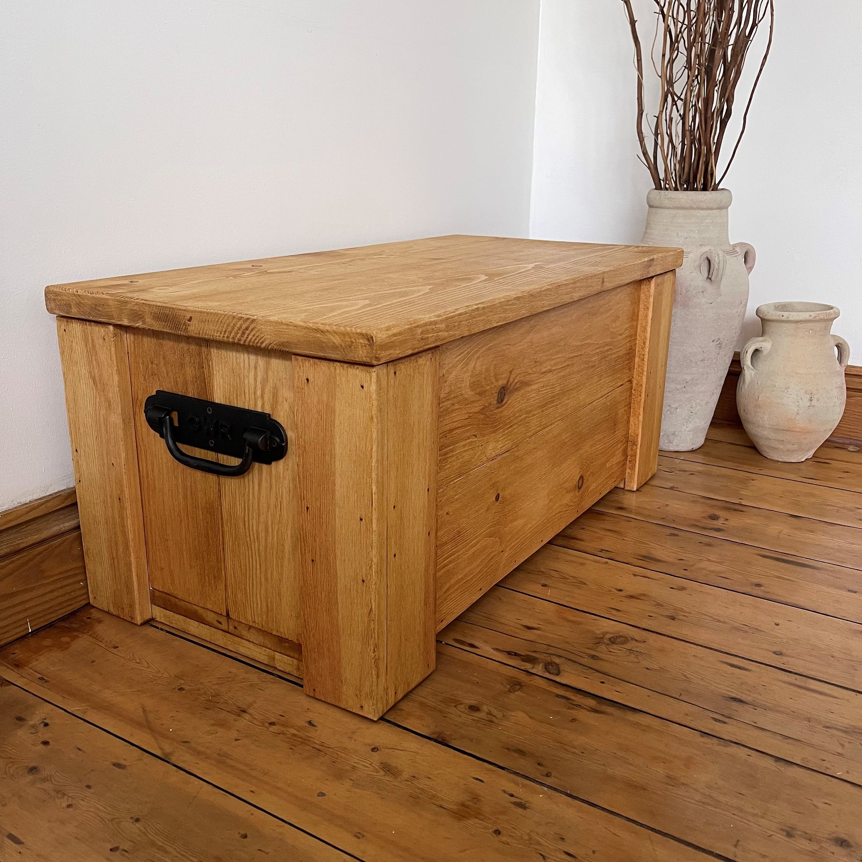 Blanket Box Chest Wooden Trunk Coffee Table Storage Box Handmade Etsy