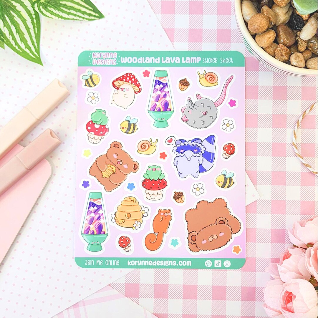 Cottagecore Stickers Kawaii Sticker Sheet Woodland Sticker Sheet Bujo ...
