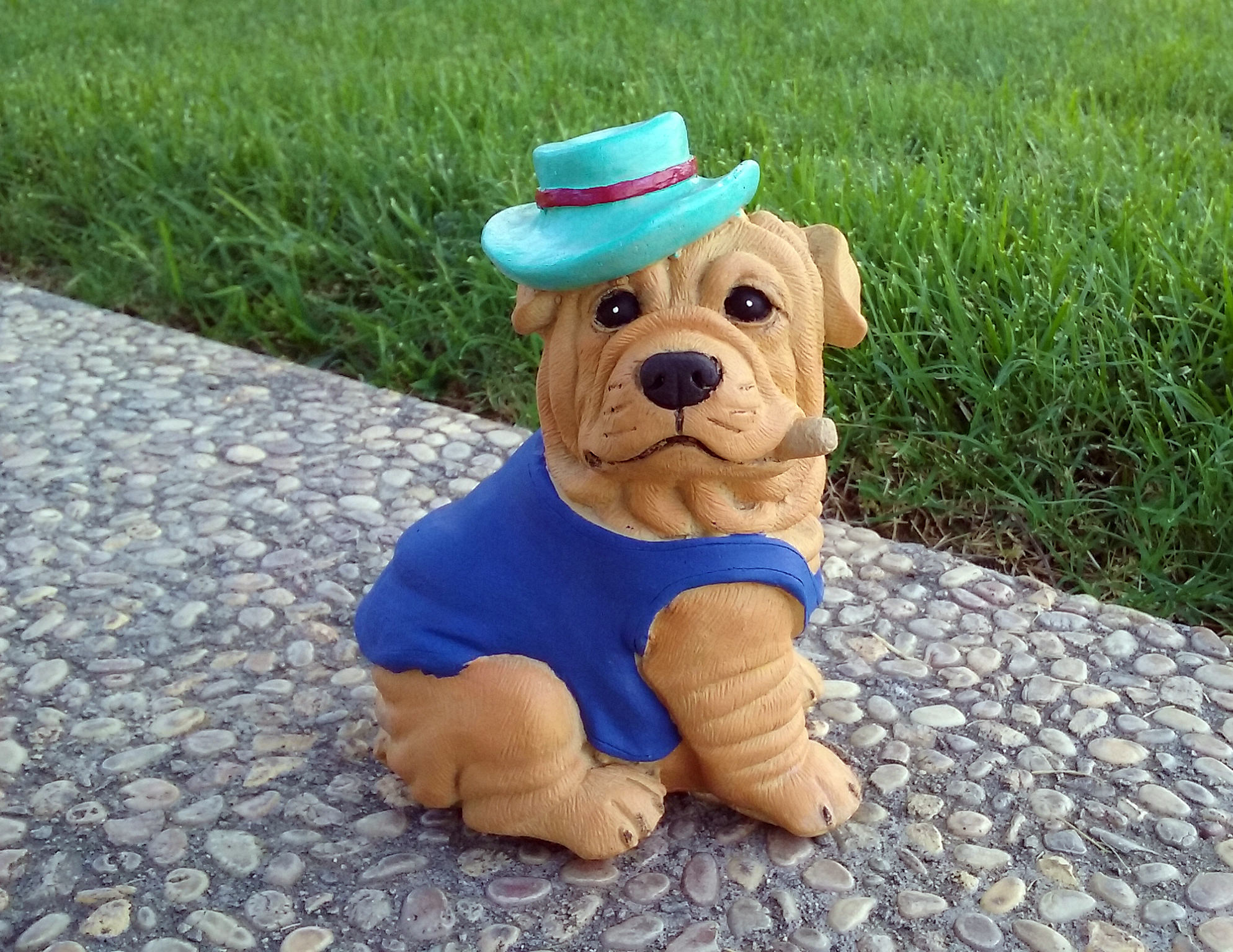 Shar-pei Dog Statue 5.25 Tall Solid Cement Shar-pei - Etsy Hong Kong