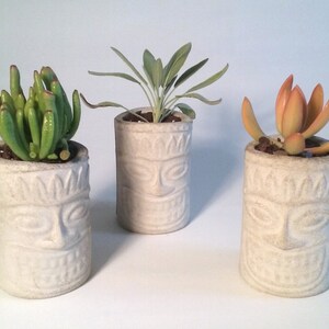 Polynesian Mini-planter Set Polynesian Candle Set Solid - Etsy