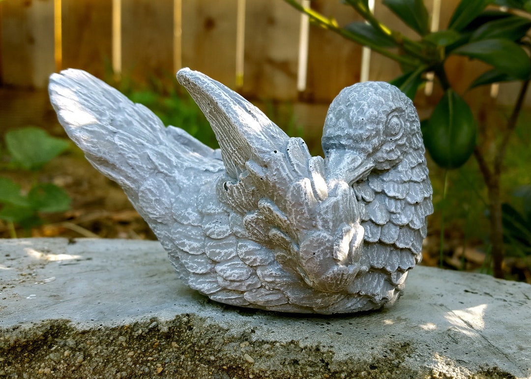 Bird, Concrete Bird, Fountain Bird Sculpture, Bird Statue, Bird ...
