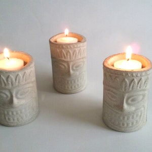 Polynesian Mini-planter Set Polynesian Candle Set Solid - Etsy