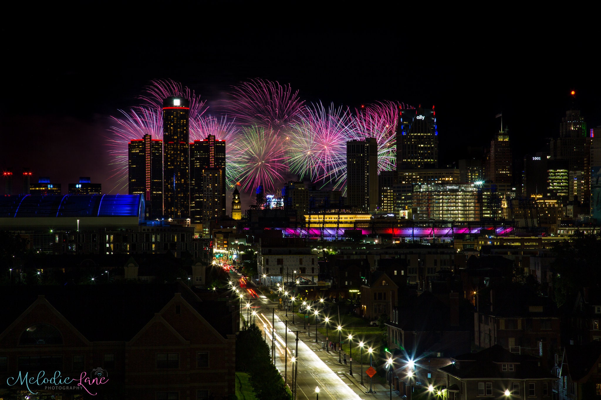 Detroit Fireworks Wallpaper