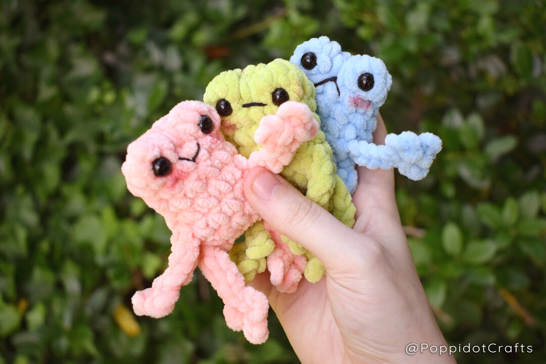 Crochet Baby Frog Plush - Handmade Plushie - Amigurumi - Frog Gifts ...