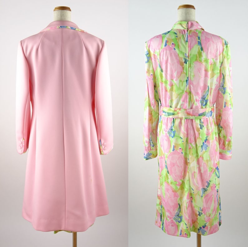 1960s Vintage Lilli Ann / Baby Pink and Flower Pattern / - Etsy