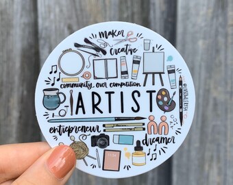 Vinyl Sticker I Am an Artist Sticker Vinyl Laptop Water Bottle - Etsy