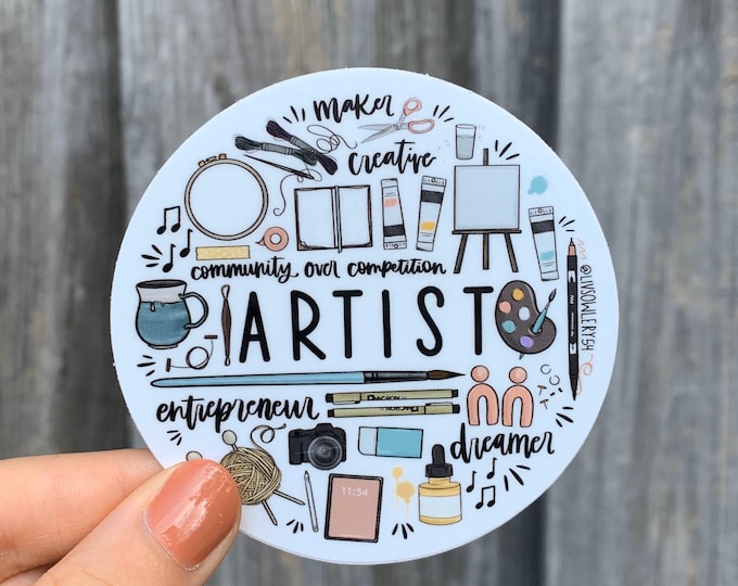 Artist Sticker - Etsy