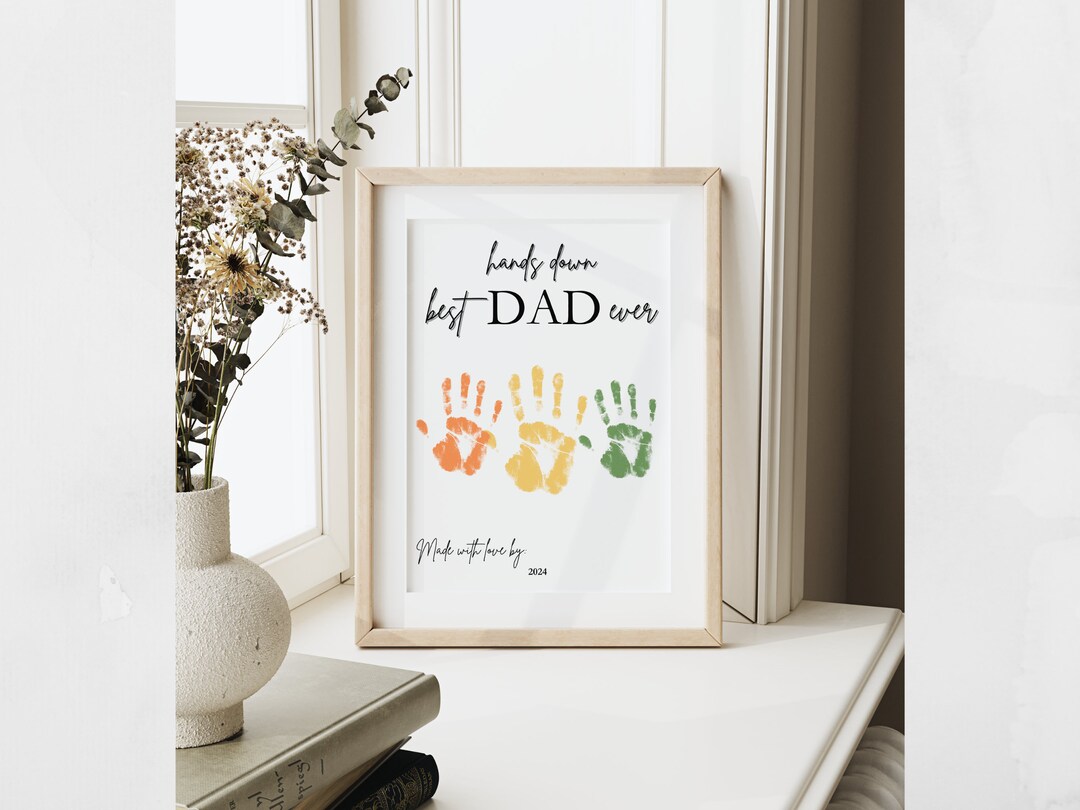Father's Day Handprint Craft, Printable DIY Crafts, Gift for Dad ...