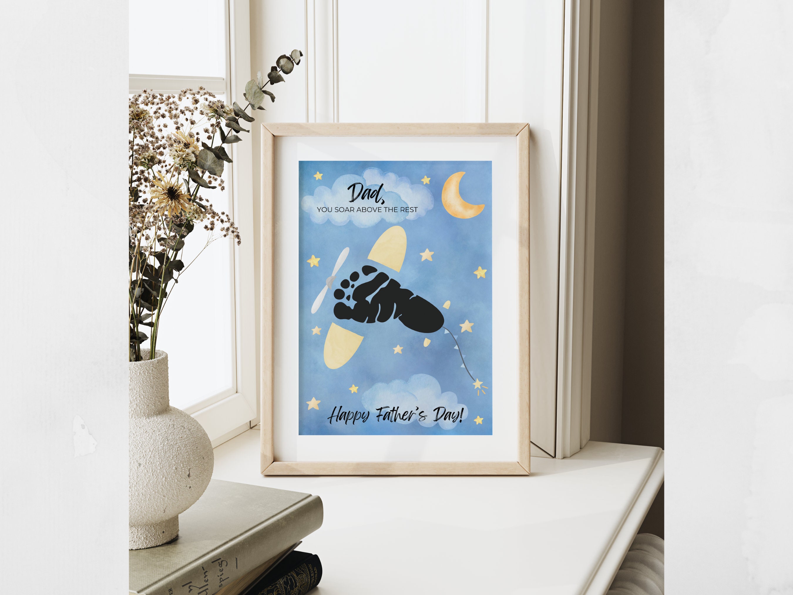 Father's Day Footprint Craft, Printable DIY Crafts, Gift for Dad ...