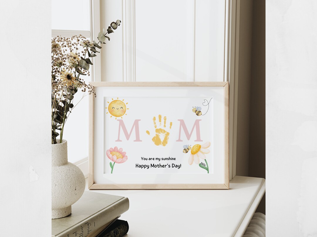 Mother's Day Handprint Craft, Printable DIY Crafts, You Are My Sunshine ...