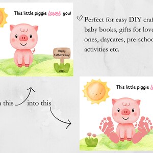 Father's Day Footprint Craft, Printable DIY Crafts, Gift for Dad ...
