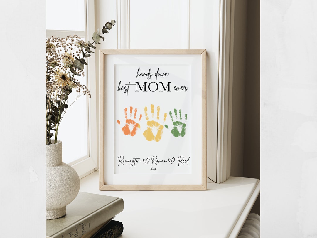 Personalized Mother's Day Handprint Craft, Printable DIY Crafts, Gift ...