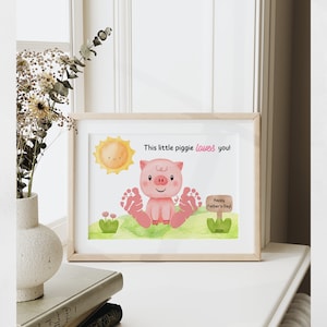 Father's Day Footprint Craft, Printable DIY Crafts, Gift for Dad ...