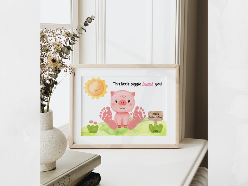 Father's Day Footprint Craft, Printable DIY Crafts, Gift for Dad ...