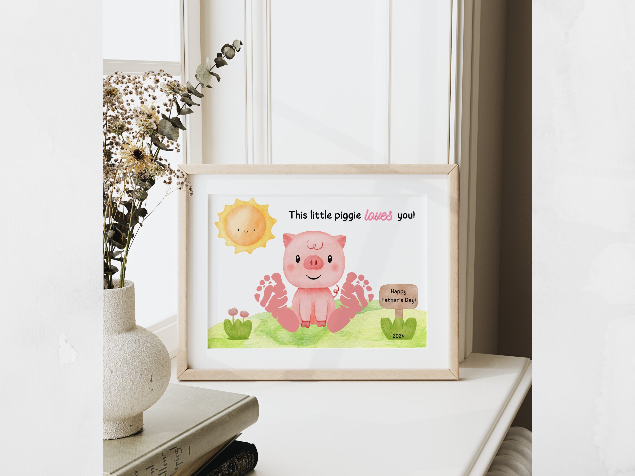 Father's Day Footprint Craft, Printable DIY Crafts, Gift for Dad ...