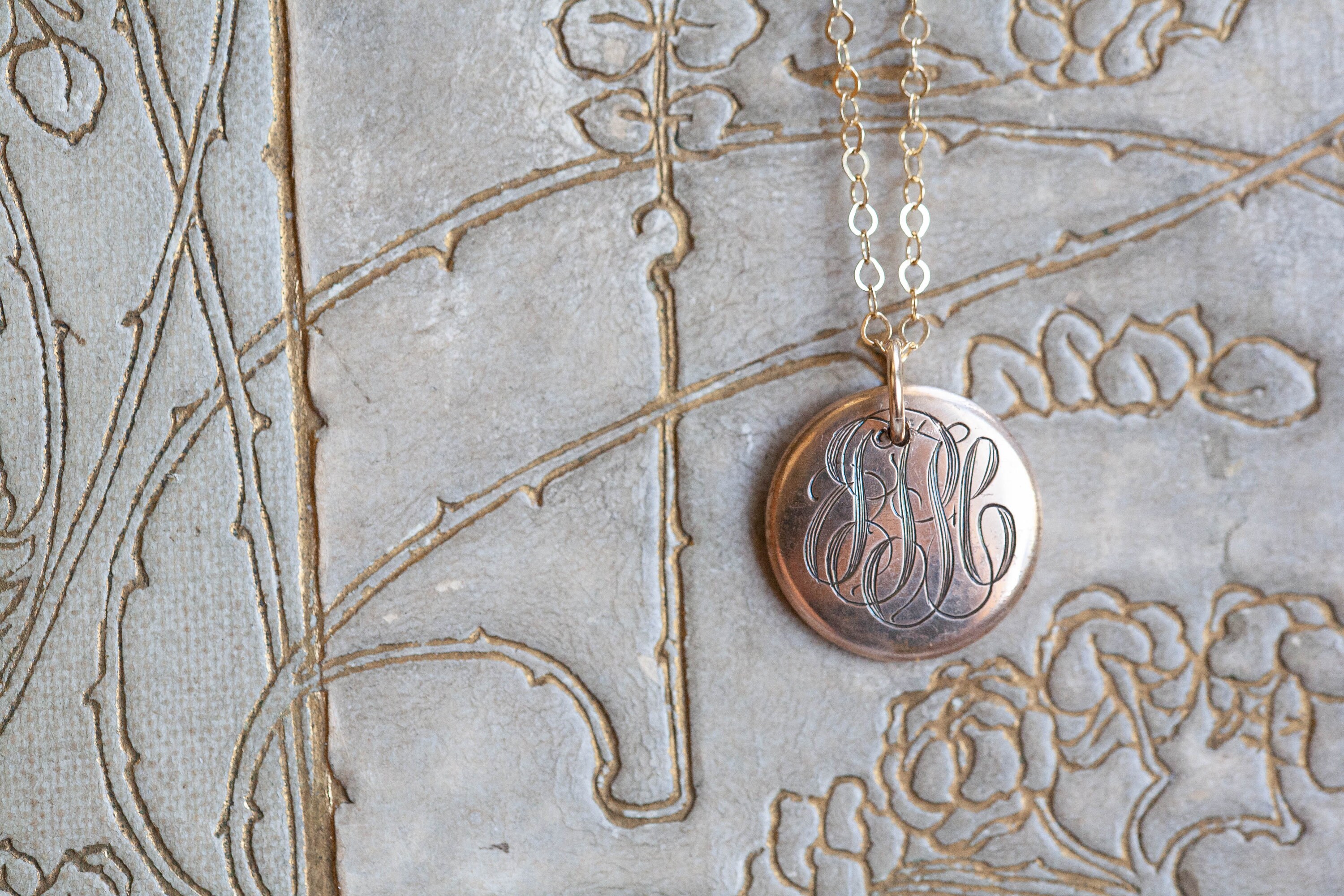 Victorian Monogram Charm Antique Gold Filled JHC Charm - Etsy