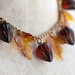 1930's Bakelite Acorn Charm Necklace, Vintage Root Beer Carved Charm ...