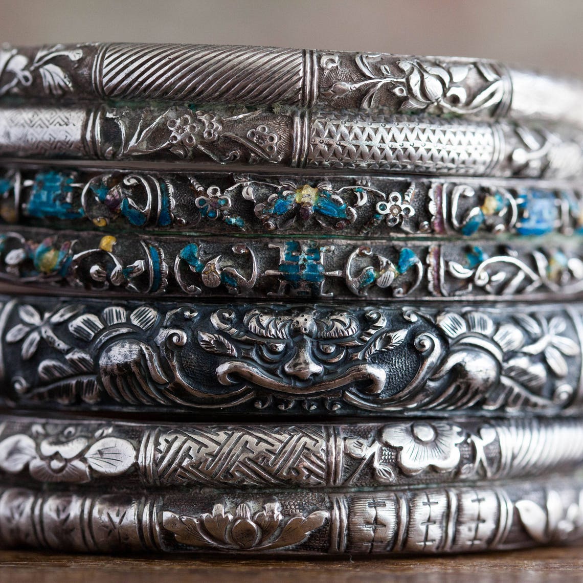 Antique Chinese Export Silver Bangle Chinese Export Silver - Etsy