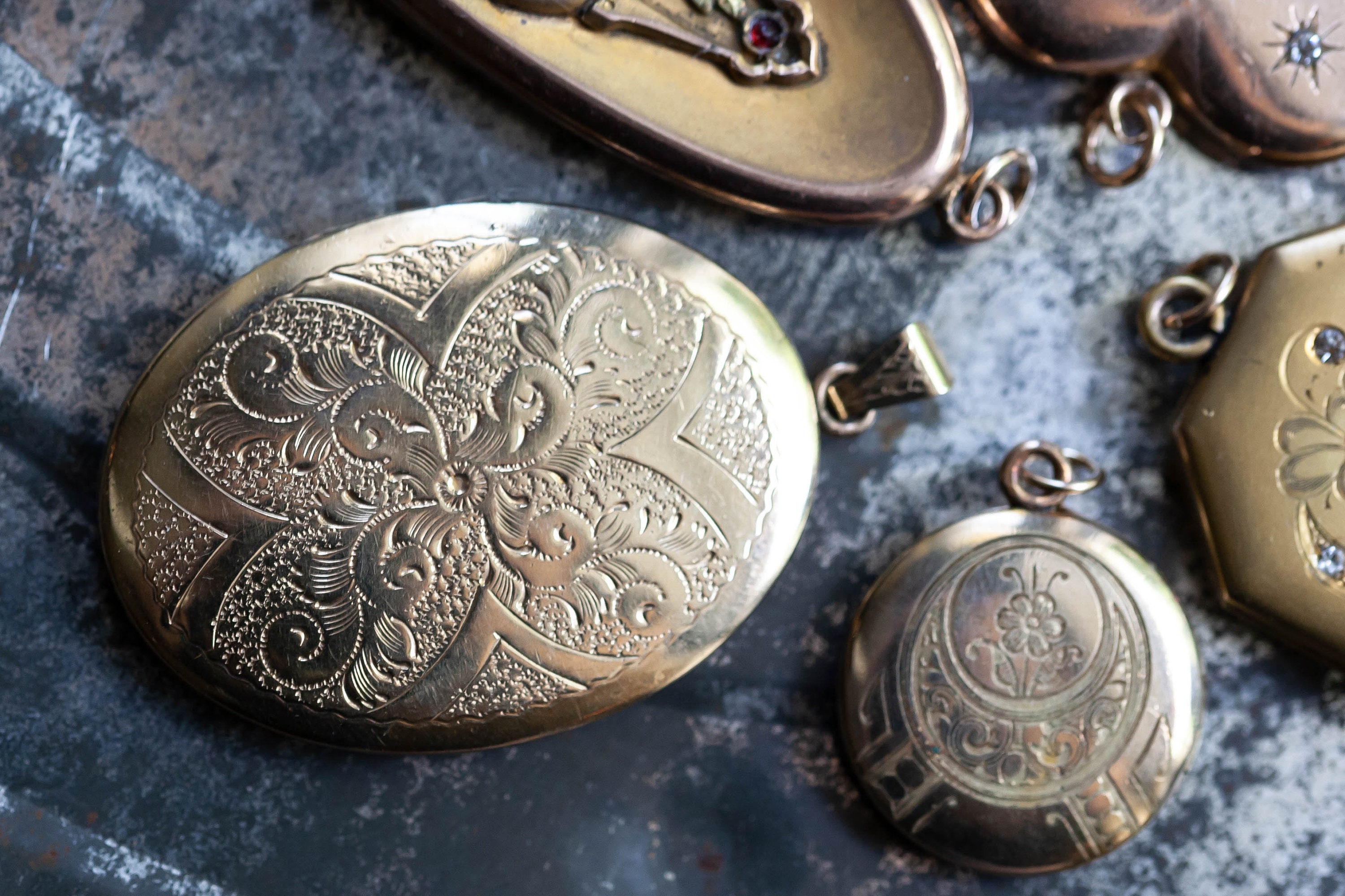 Large Antique Gold Filled Locket, Victorian Bates and Bacon, Nouveau ...