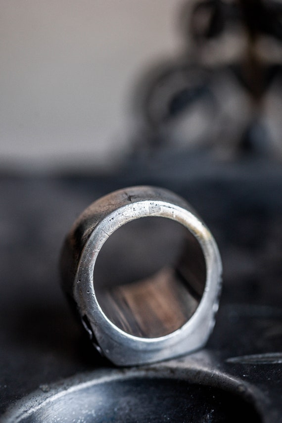 Antique Sterling Ring, Antique Arabic Signet, Sterlin… - Gem