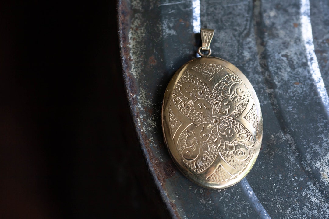 Large Antique Gold Filled Locket, Victorian Bates and Bacon, Nouveau ...