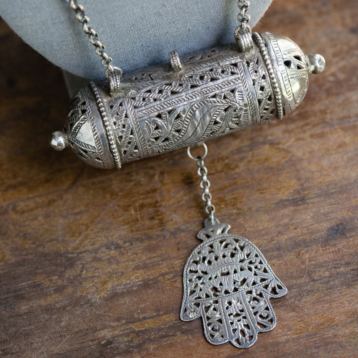 HUGE Antique Bedouin Prayer Box Necklace, Antique Taviz Ta'wiz Amulet ...