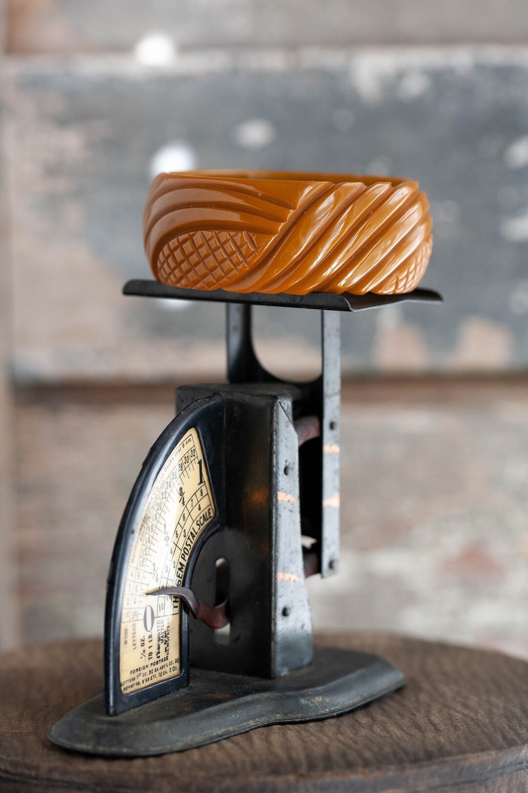 1930's Golden Brown Bakelite Bangle, Carved Bakelite Bangle, Carved ...