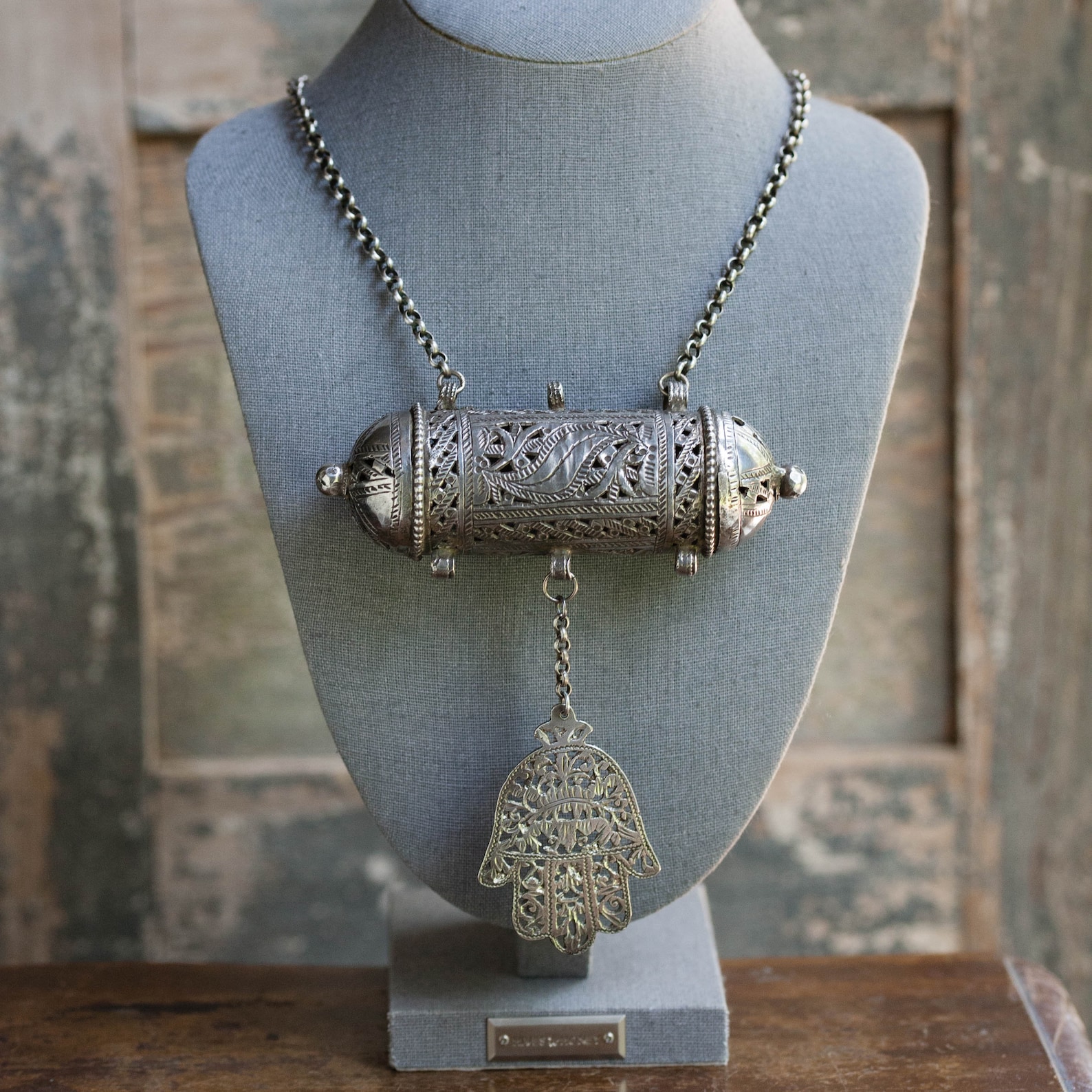 HUGE Antique Bedouin Prayer Box Necklace, Antique Taviz Ta'wiz Amulet ...