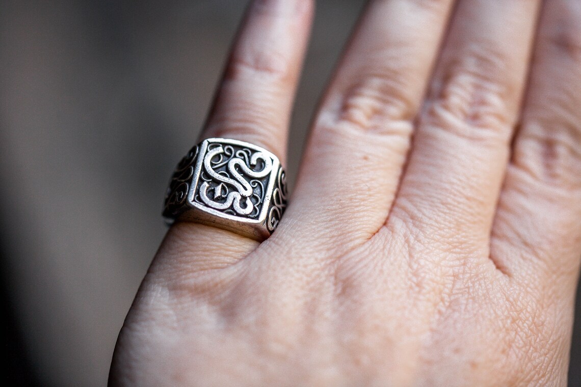 Antique Sterling Ring Antique Arabic Signet Sterling Signet | Etsy