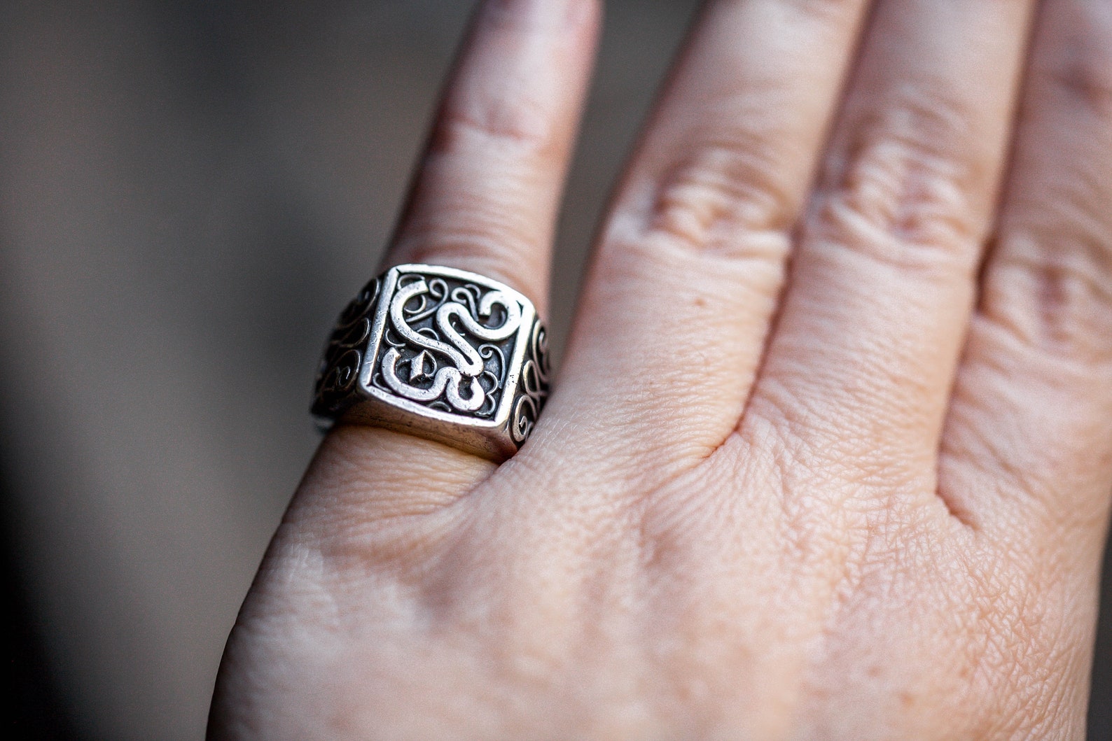 Antique Sterling Ring Antique Arabic Signet Sterling Signet | Etsy