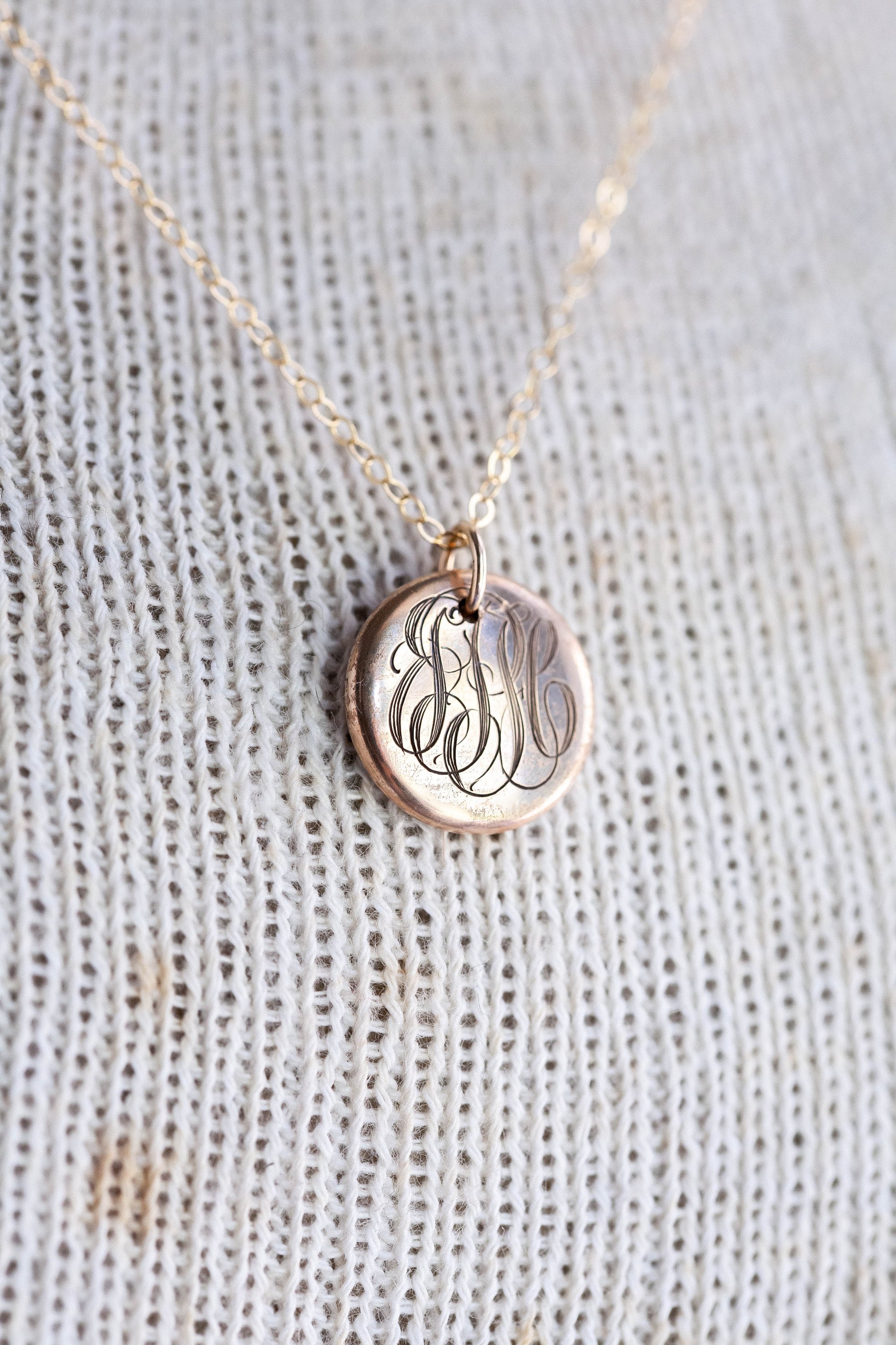 Victorian Monogram Charm Antique Gold Filled JHC Charm - Etsy