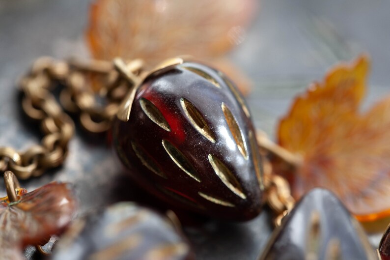 1930's Bakelite Acorn Charm Necklace Vintage Root Beer - Etsy