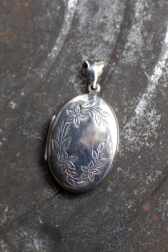 sterling photo locket - Gem