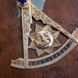 RARE 10k Freemason Past Master Medal Breast Jewel, 1952 Master Masonic ...