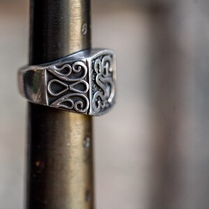 Antique Sterling Ring, Antique Arabic Signet, Sterling Signet Ring ...