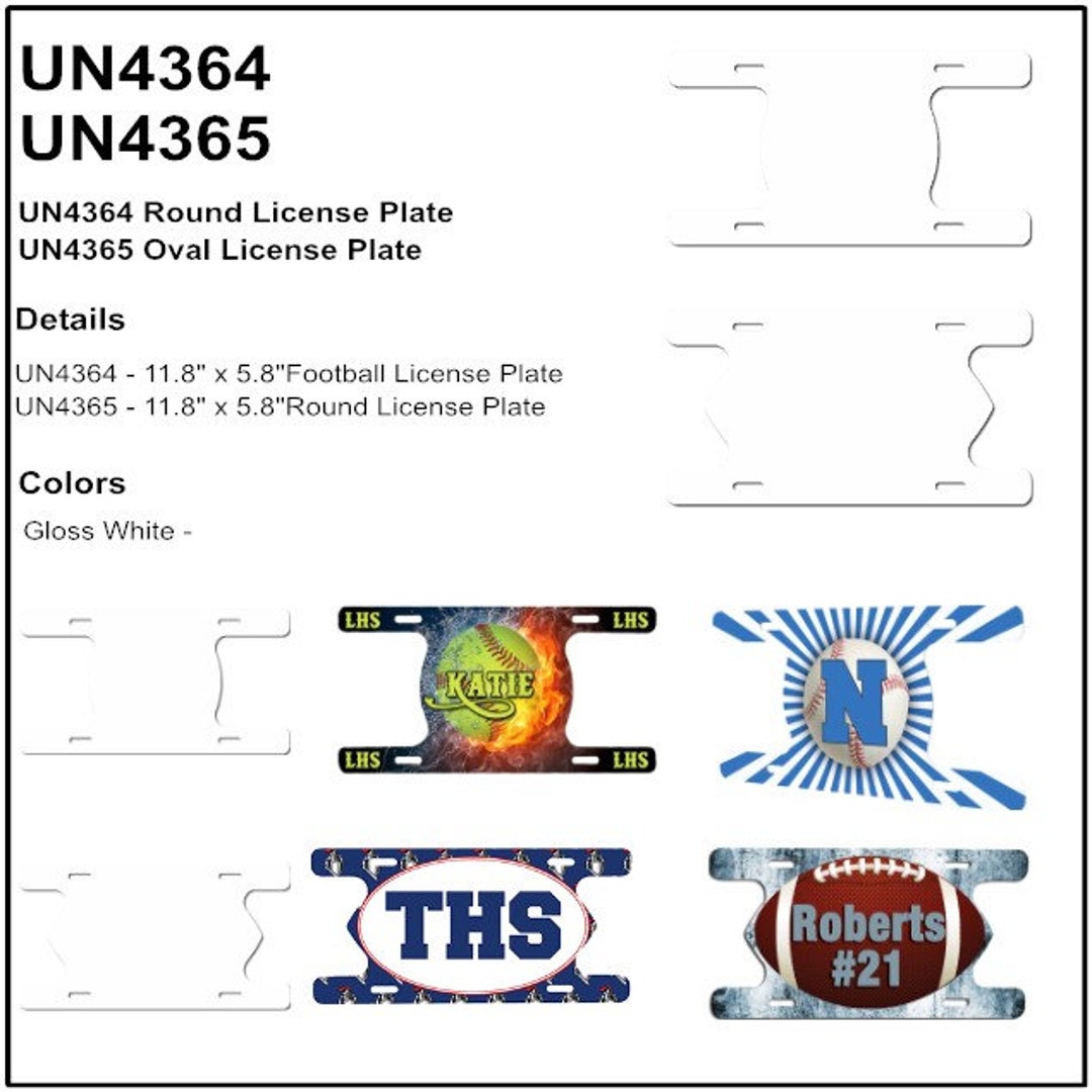 Custom License Plates Personalize Action Ball Aluminum - Etsy