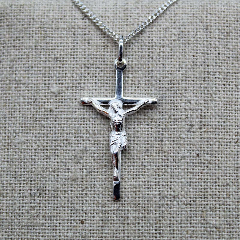 Silver Crucifix - Etsy