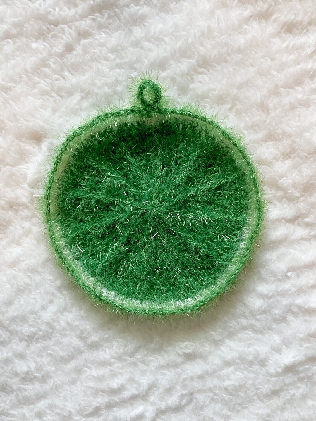 Crochet Lime Slice Dish Scrubby Dish Scrubber Lime Kitchen - Etsy