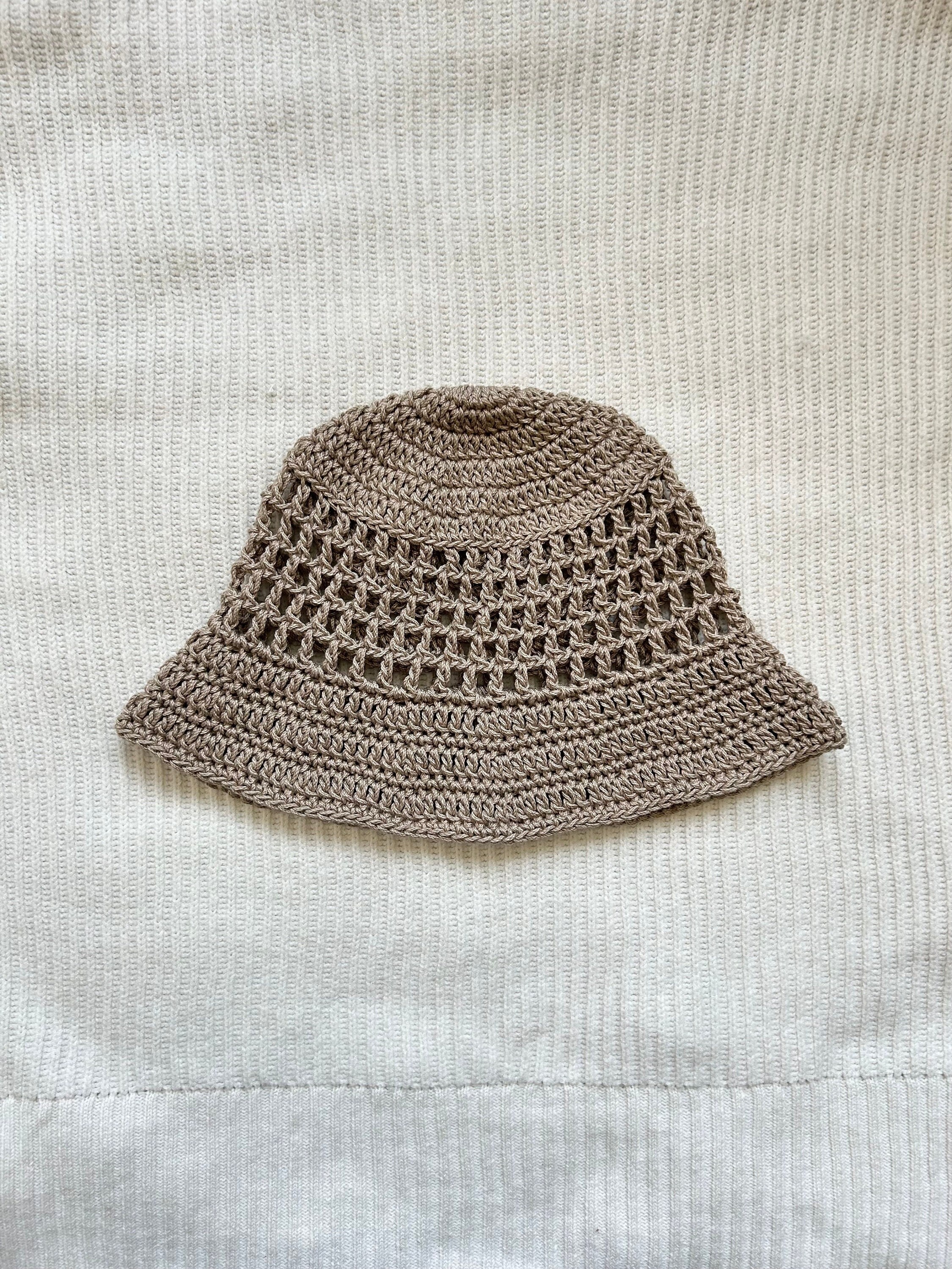 Crochet Bucket Hat Neutral Color, Summer Vacation Hat, Womens Hat, Sun ...