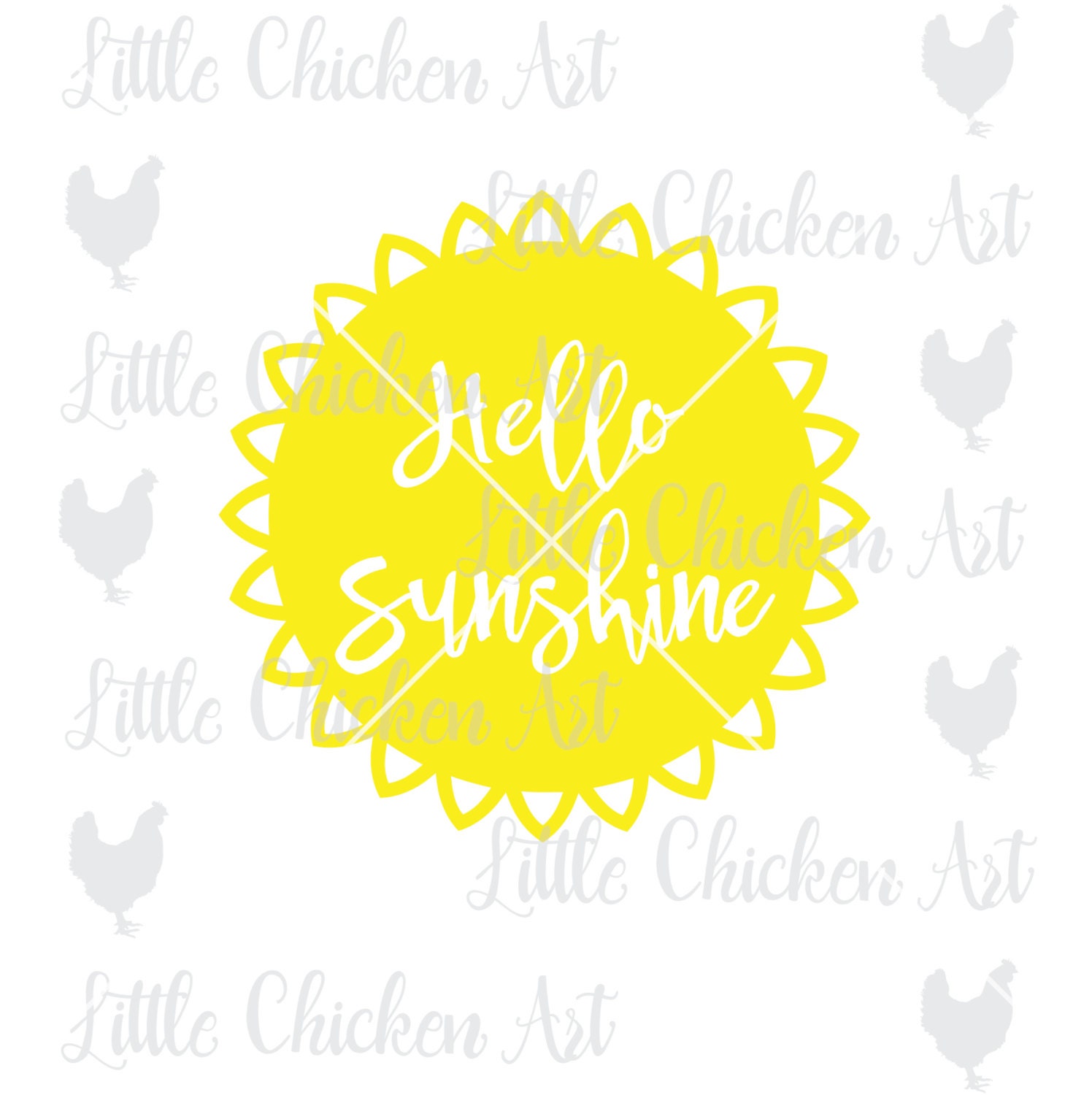 Hello Sunshine Sun, Cut File, Clip Art, Graphic, Silhouette, Cricut ...
