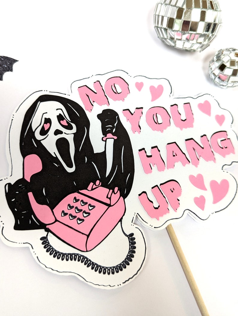 Ghost Face Scream Halloween Horror Movie Cake Topper - Etsy