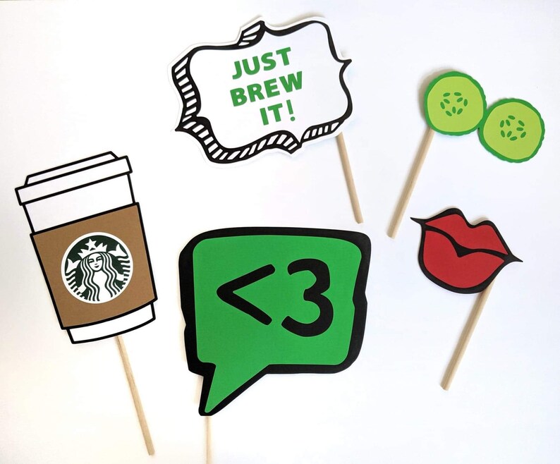 Starbucks Inspired Photo Booth Props - Etsy