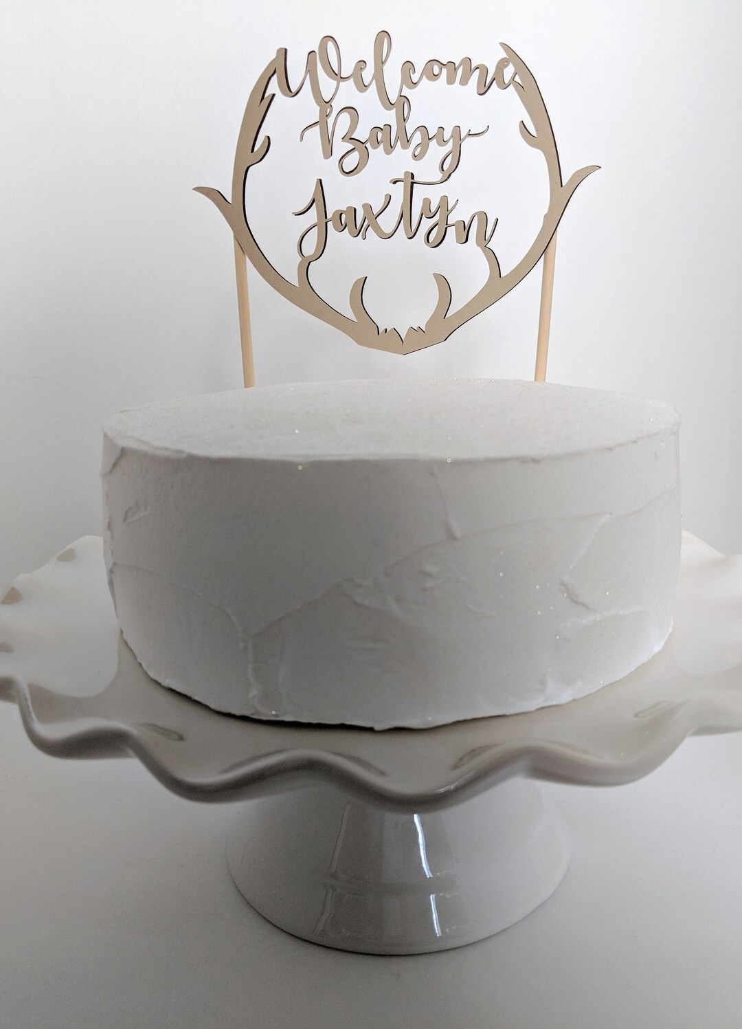 Custom Antler Cake Topper - Etsy