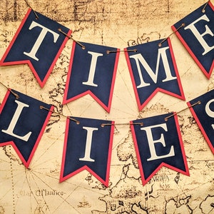 Time Flies Vintage Airplane Party Banner - Etsy