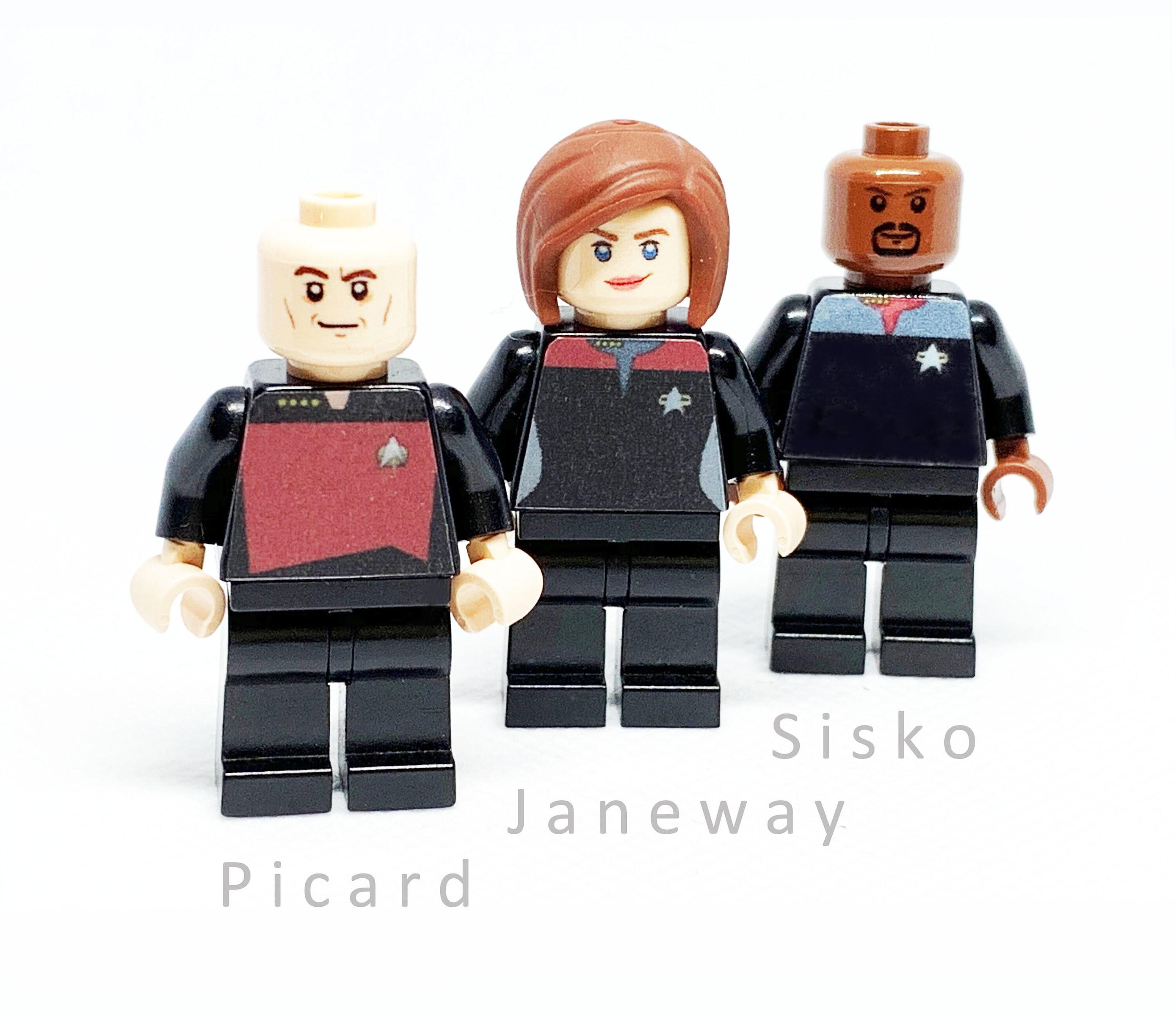 Star Trek Captains custom made minifigures. New. Starfleet. | Etsy