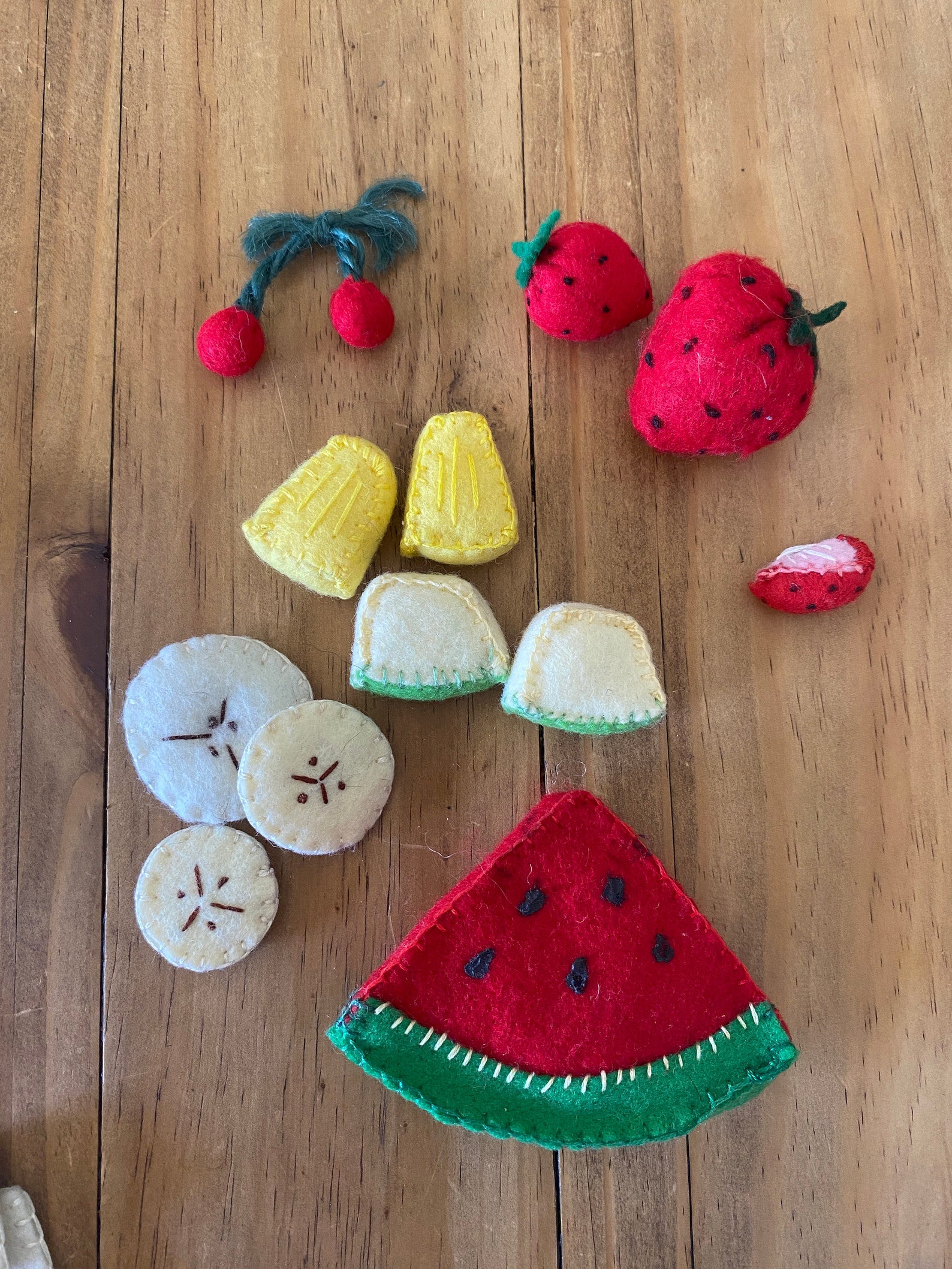 Wool Felt Food 50 Piece Set Play Foods Handmade Hand Stitched - Etsy
