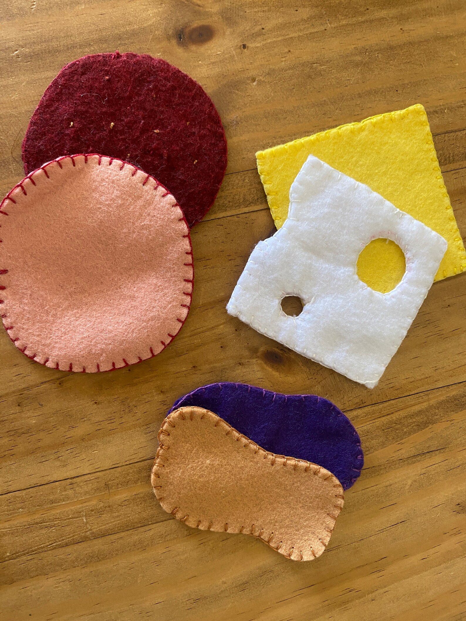Wool Felt Food 50 Piece Set Play Foods Handmade Hand Stitched - Etsy