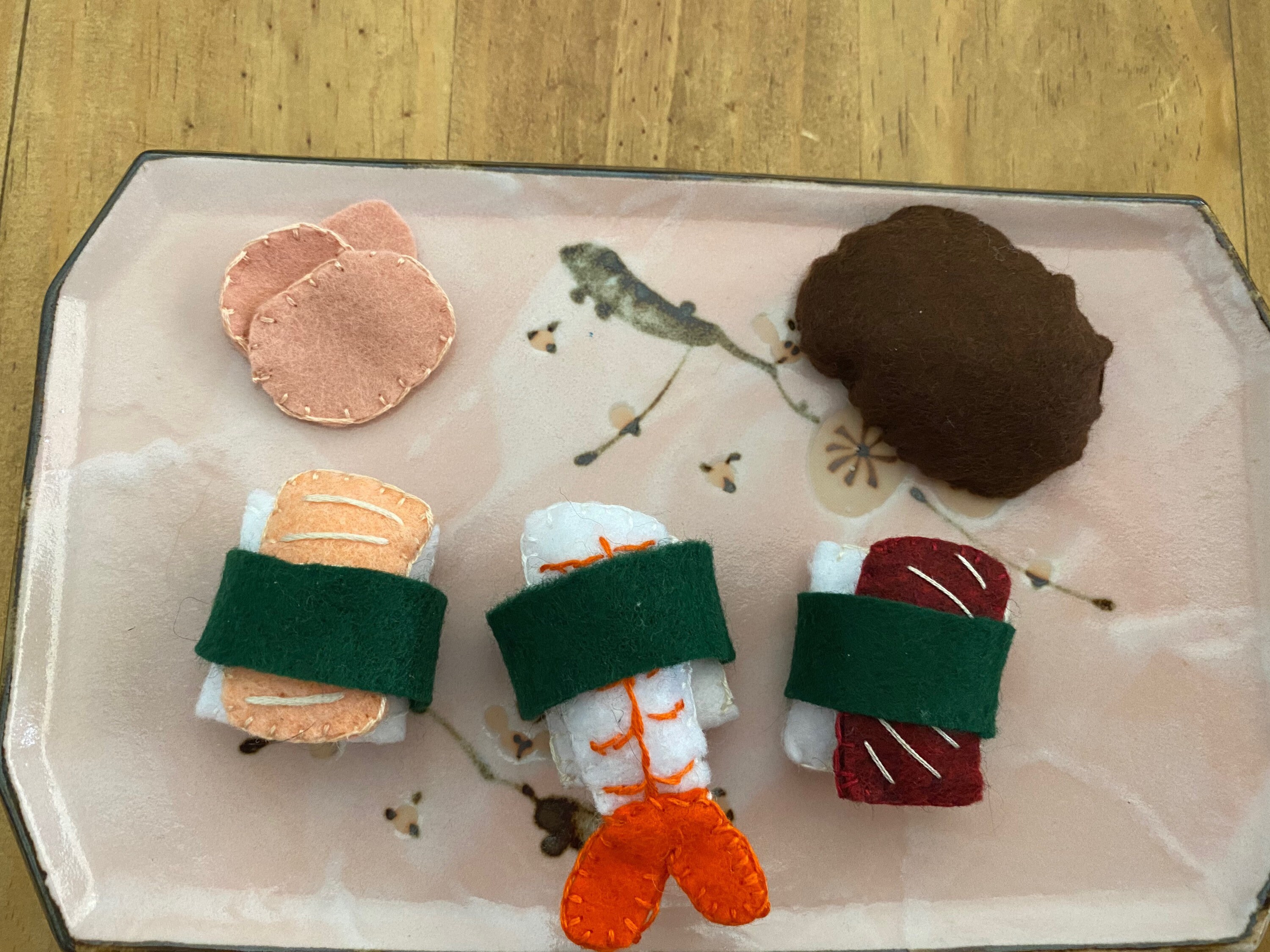 Wool Felt Sushi Dinner Play Foods Handmade Hand Stitched - Etsy