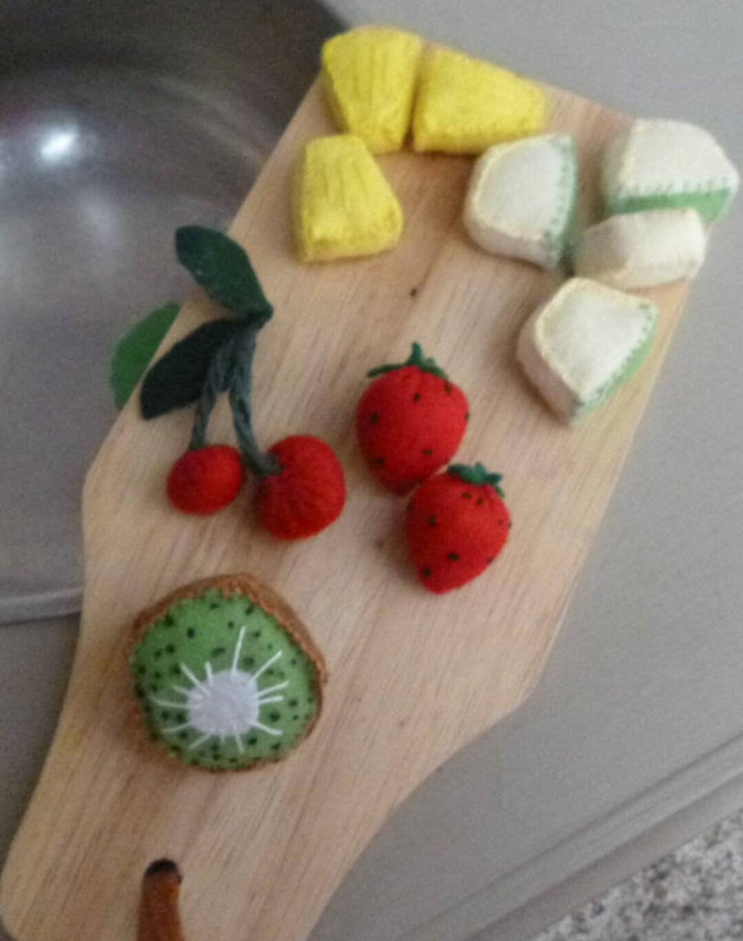 Wool Felt Chopped Fruit Play Foods Handmade Hand Stitched - Etsy